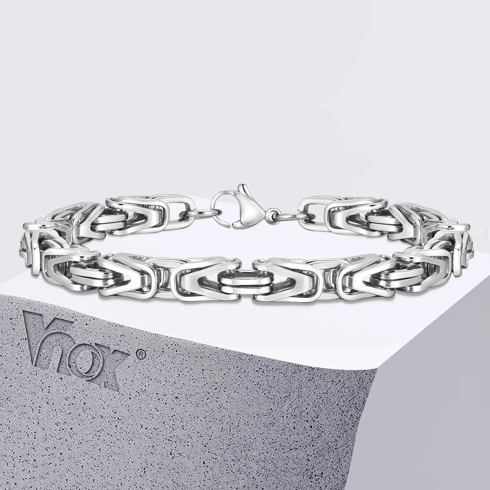 Vnox-6-4mm-Byzantine-Chain-Bracelets-for-Men-Boys-Square-Braided-Link ...