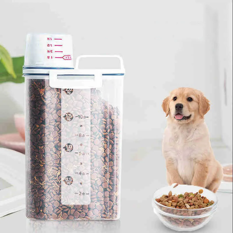 Pet Food Storage Bucket 1.5/2 Kg Portable Moisture-proof Cat Food ...