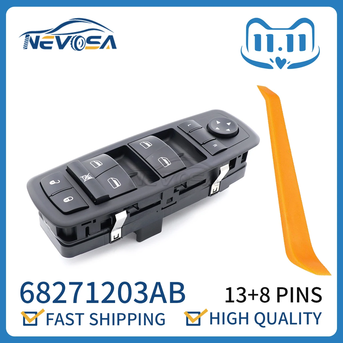 Nevosa 68271203AB Glass Lifter Master Left Driver Window Switch For ...