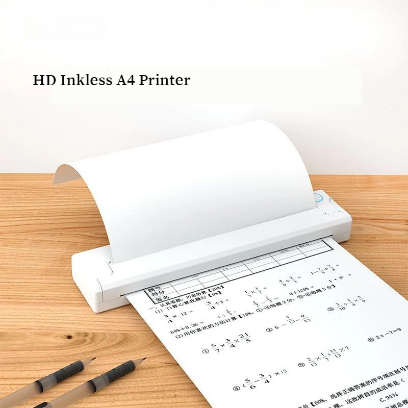 A4-Paper-Printer-Convenient-Pocket-Bluetooth-Ink-free-Text-Photo ...
