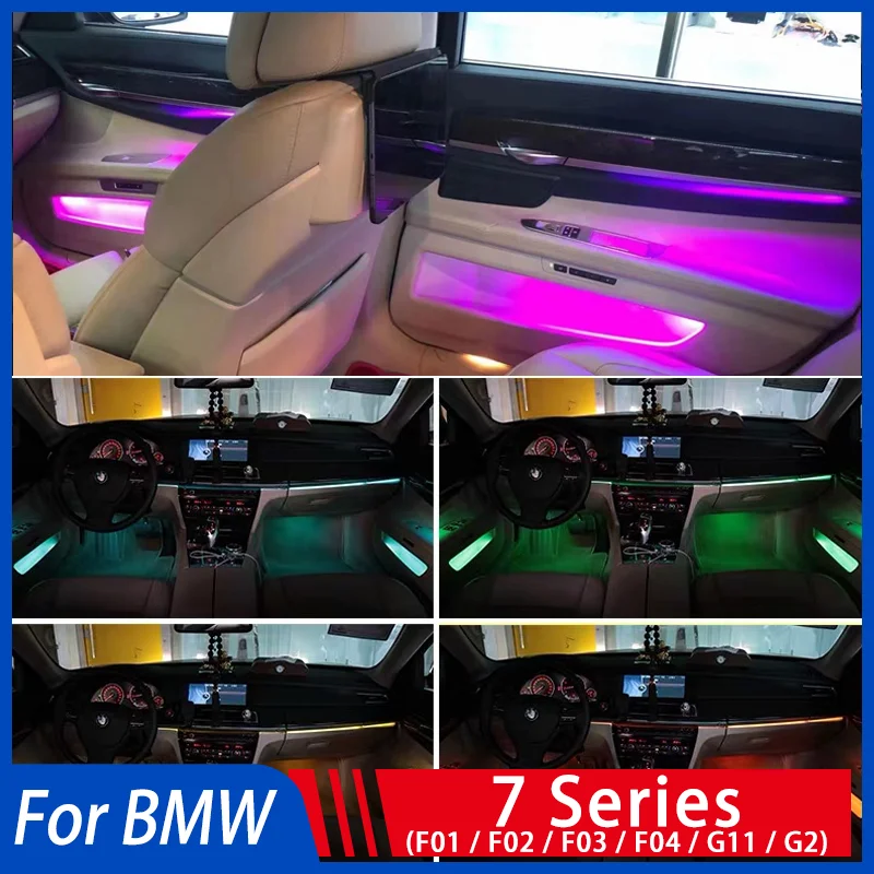 For BMW 7 Series Decorative Auto Ambient Light Led Strip For Car F01 ...