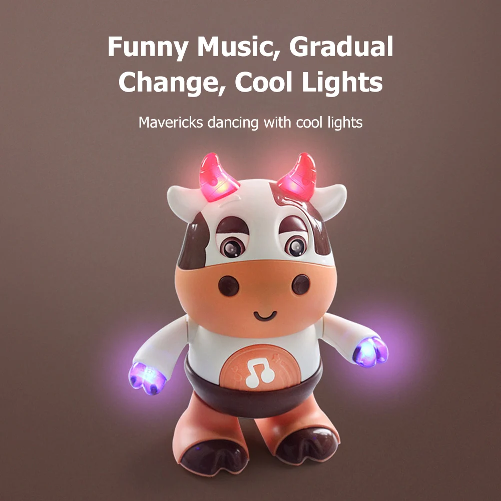 Electric Early Education Toys Movable with Music Light Glowing Cattle ...