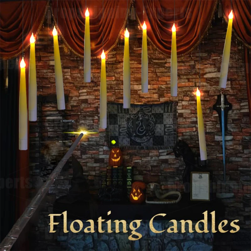 12-24-60PC-Magic-Wand-Floating-Candles-Led-Flameless-Candle-for-Wedding ...