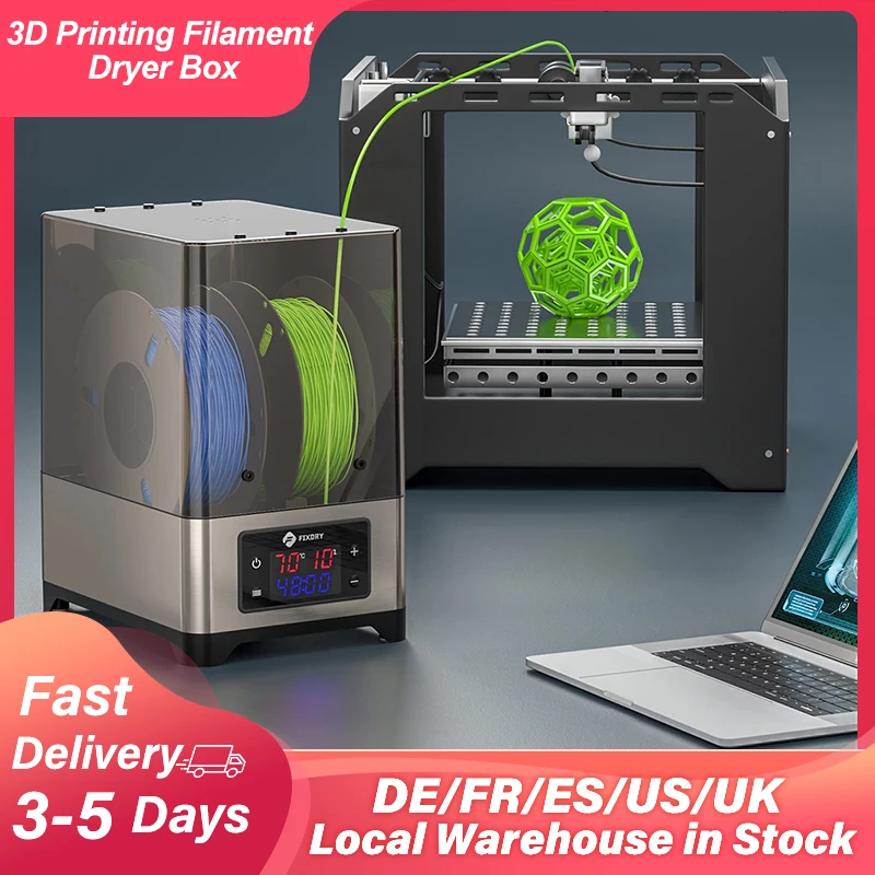 2-Rolls-3D-Printing-Filament-Dryer-Large-Filaments-Storage-Box-with-Fan ...