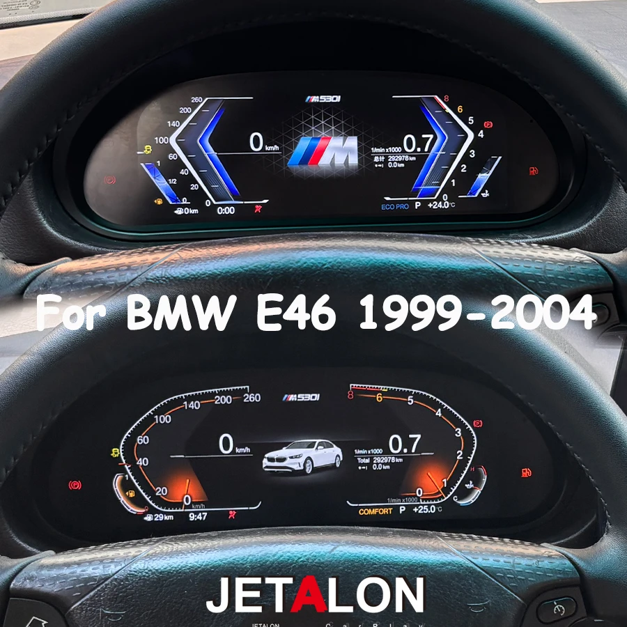 10.25inch Digital Instrument Cluster Display For BMW E46 M3 X5 1998 ...