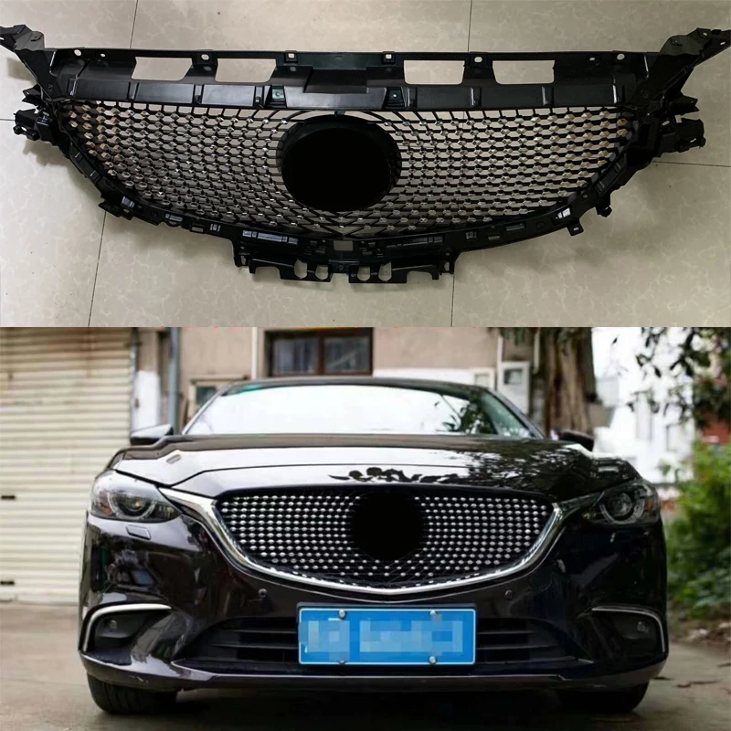 Auto-Car-Front-Grille-Bumper-Mask-Upper-Mesh-For-Mazda-6-Atenza-GL-GJ ...