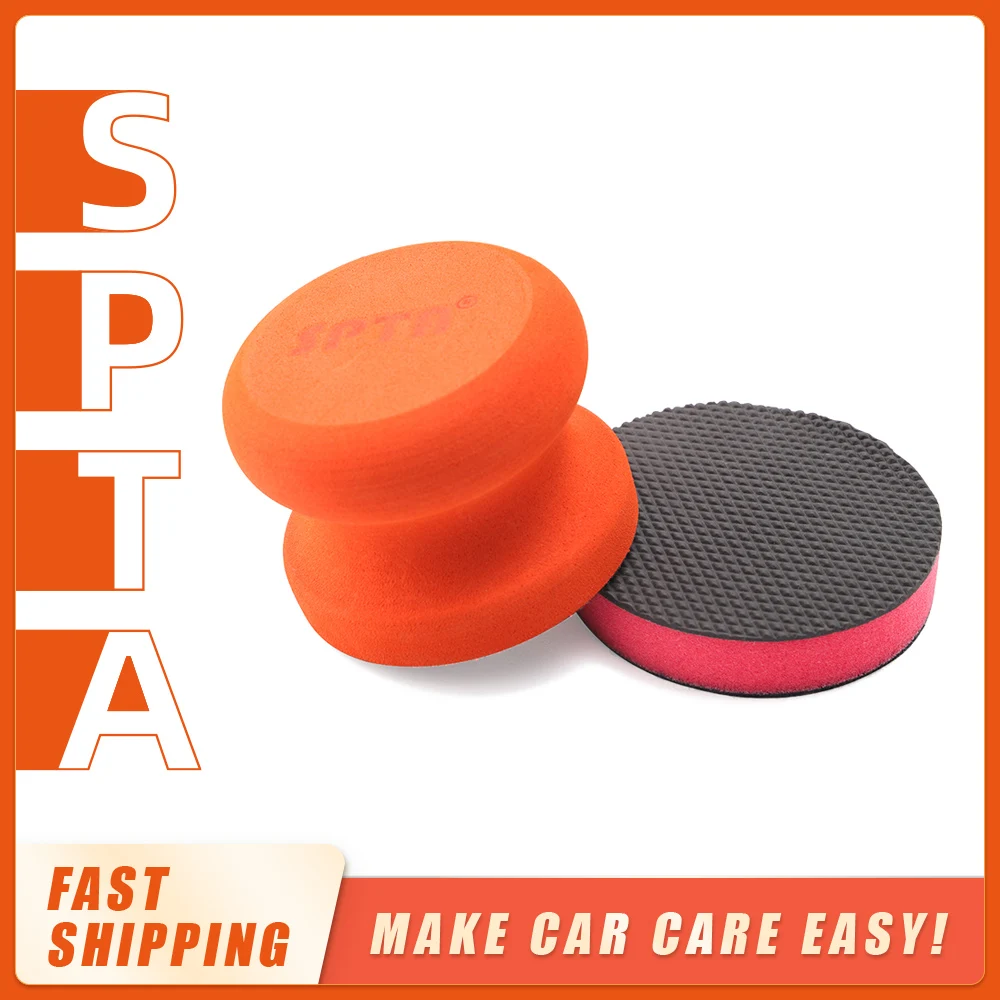 SPTA-3-Car-Hand-Wax-Applicator-Polish-Clay-Disc-Pad-Kit-Sponge-Tire ...