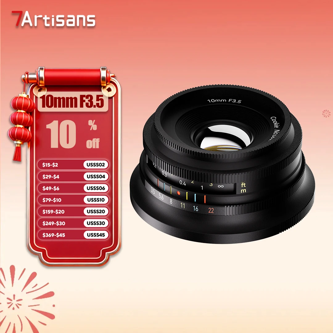 7artisans APS-C 10mm F3.5 Ultra-Wide-Angle Camera Lens for Humanities ...