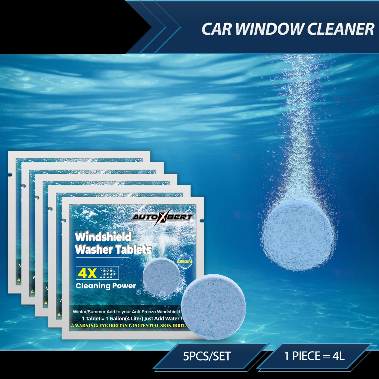 5X-PCS-Car-Windshield-Wiper-Glass-Washer-Auto-Solid-Cleaning-Cleaner ...