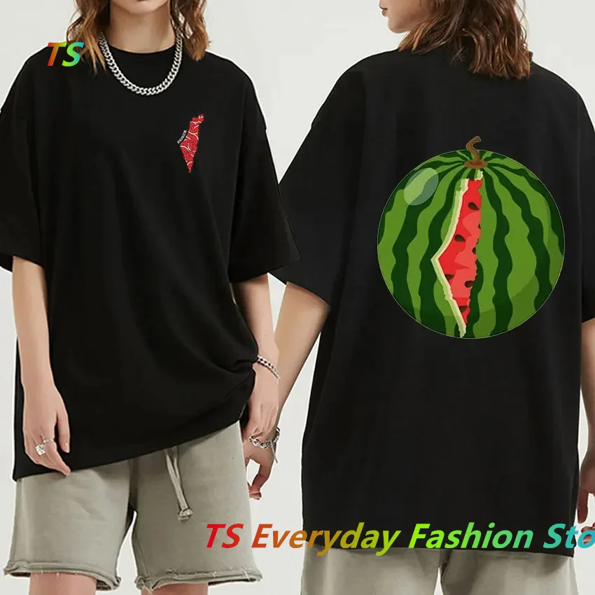 Funny-Watermelon-Double-Sided-Graphic-T-Shirts-Men-s-Cotton-T-Shirt ...