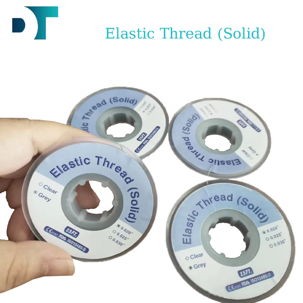 1-Roll-Dental-Orthodontic-Elastic-Power-Thread-Solid-Traction-Button ...