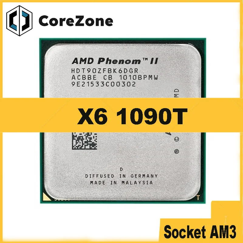 Phenom II X6 1090T 1090 3,2 GHz Procesador de CPU de seis núcleos ...