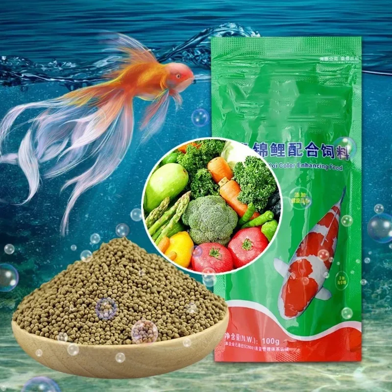 100g Tropical Ornamental Fish Food Goldfish Guppy Koi Spirulina ...