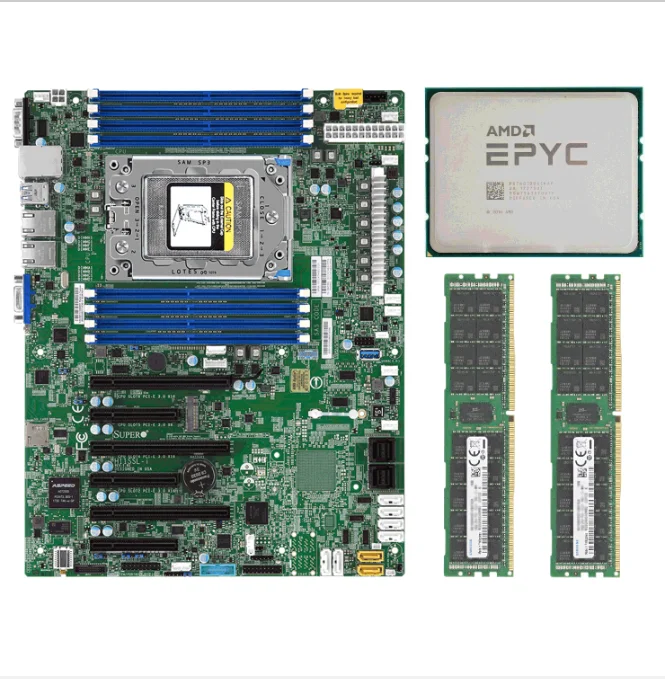 Supermicro H11SSL i Motherboard and Processor AMD EPYC 7401P CPU 24 ...