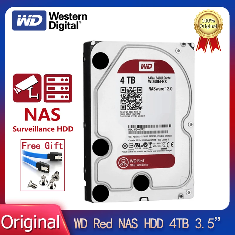 Original Western Digital Wd 4tb Red Nas Hard Disk Drive 3.5" 4tb ...