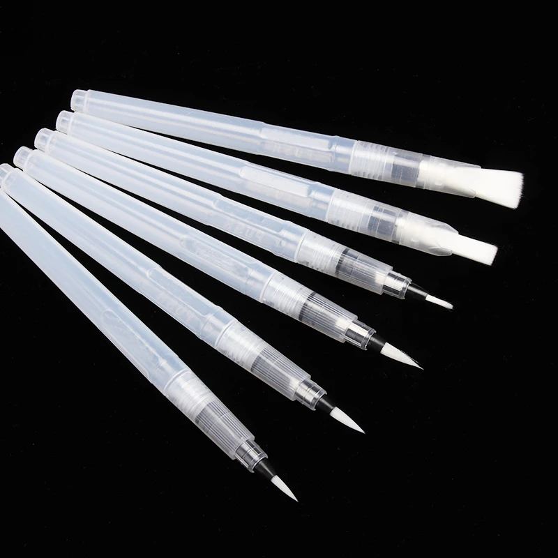 1/3/6peices Refillable Paint Brush Water Color Brush Soft Watercolor ...