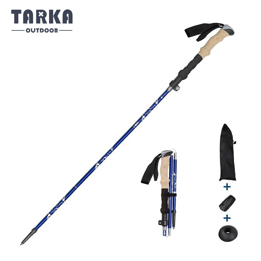 TARKA Camping Trekking Poles Collapsible Hiking Stick Five-section ...