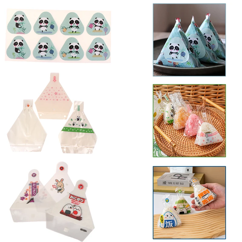 Cute-Triangular-Rice-Ball-Packaging-Bag-Panda-Pattern-Portable-Rice ...