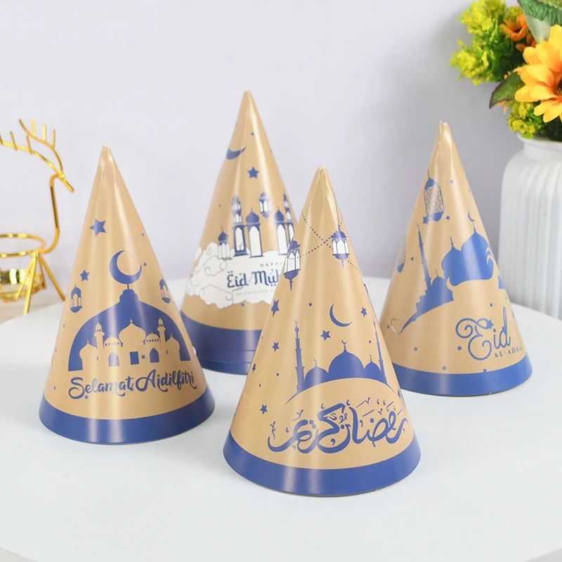 6pcs-Eid-Mubarak-Party-Paper-Hats-Ramadan-Kareem-Islamic-Muslim ...