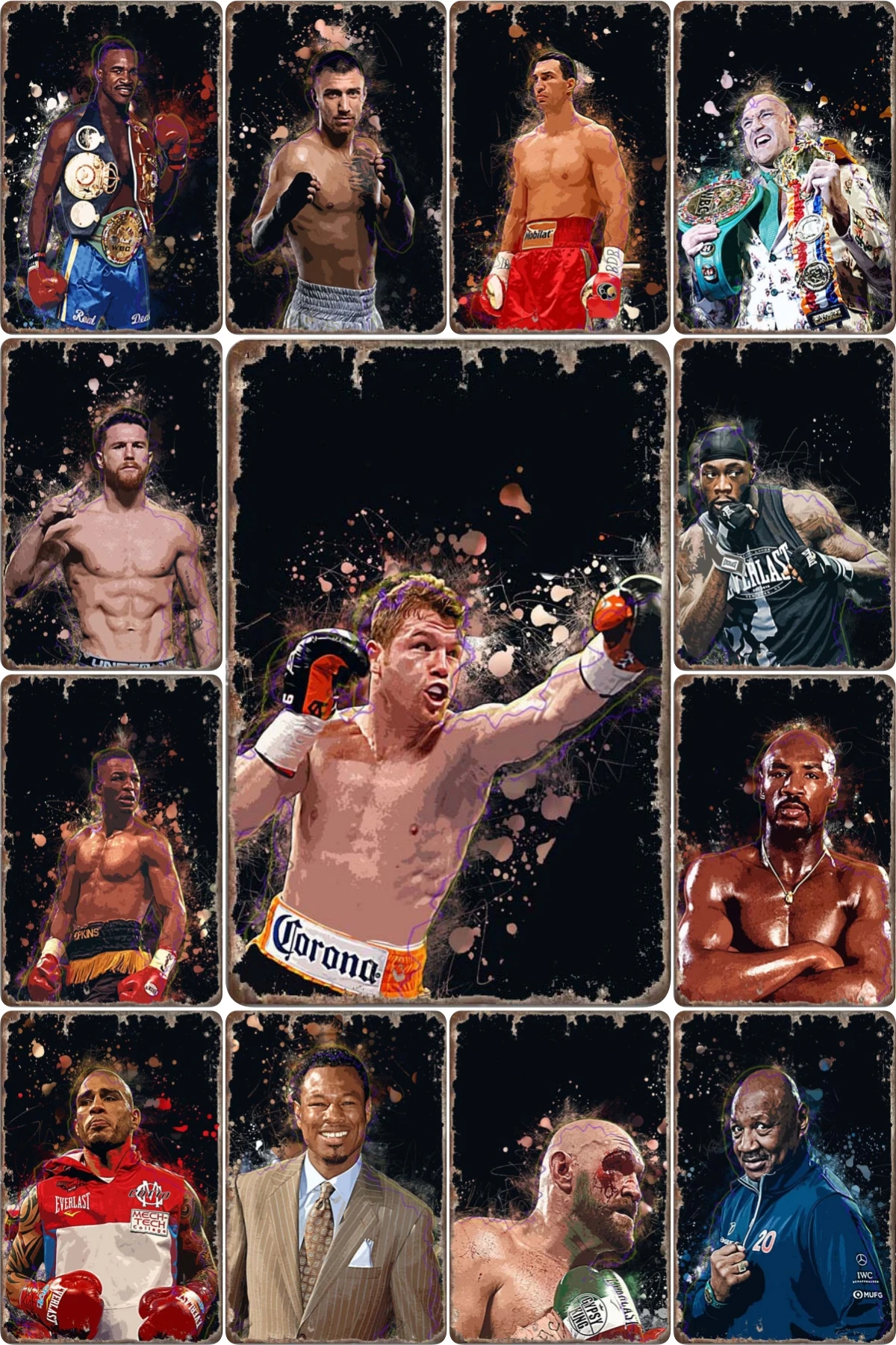 Boxing-Art-Poster-Wall-Decor-Tin-Sign-Placas-de-metal-Vintage-Boxing ...
