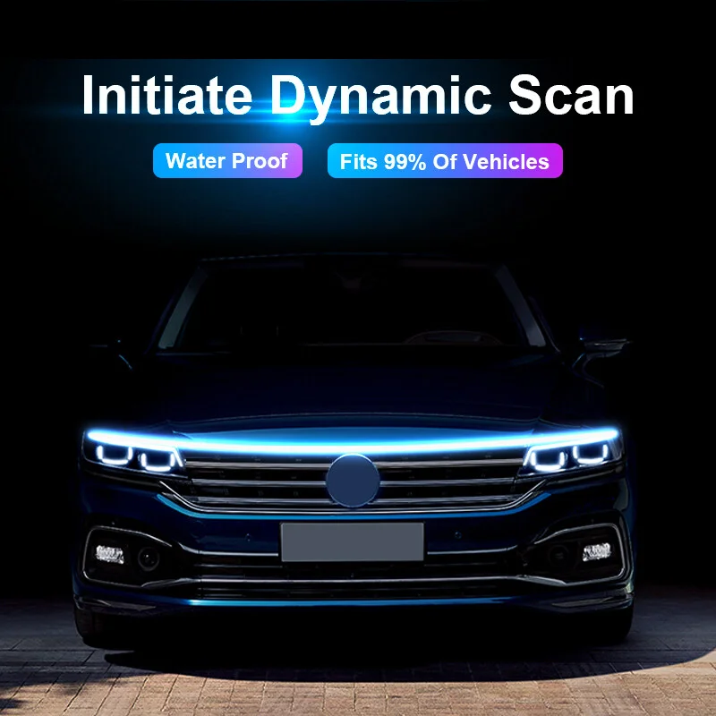 150CM-180CM-Scan-Starting-LED-Car-Hood-Light-Daytime-Running-Light ...