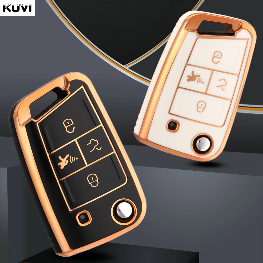 New-TPU-Car-Key-Case-Cover-Shell-For-VW-Volkswagen-Golf-7-MK7-Tiguan ...