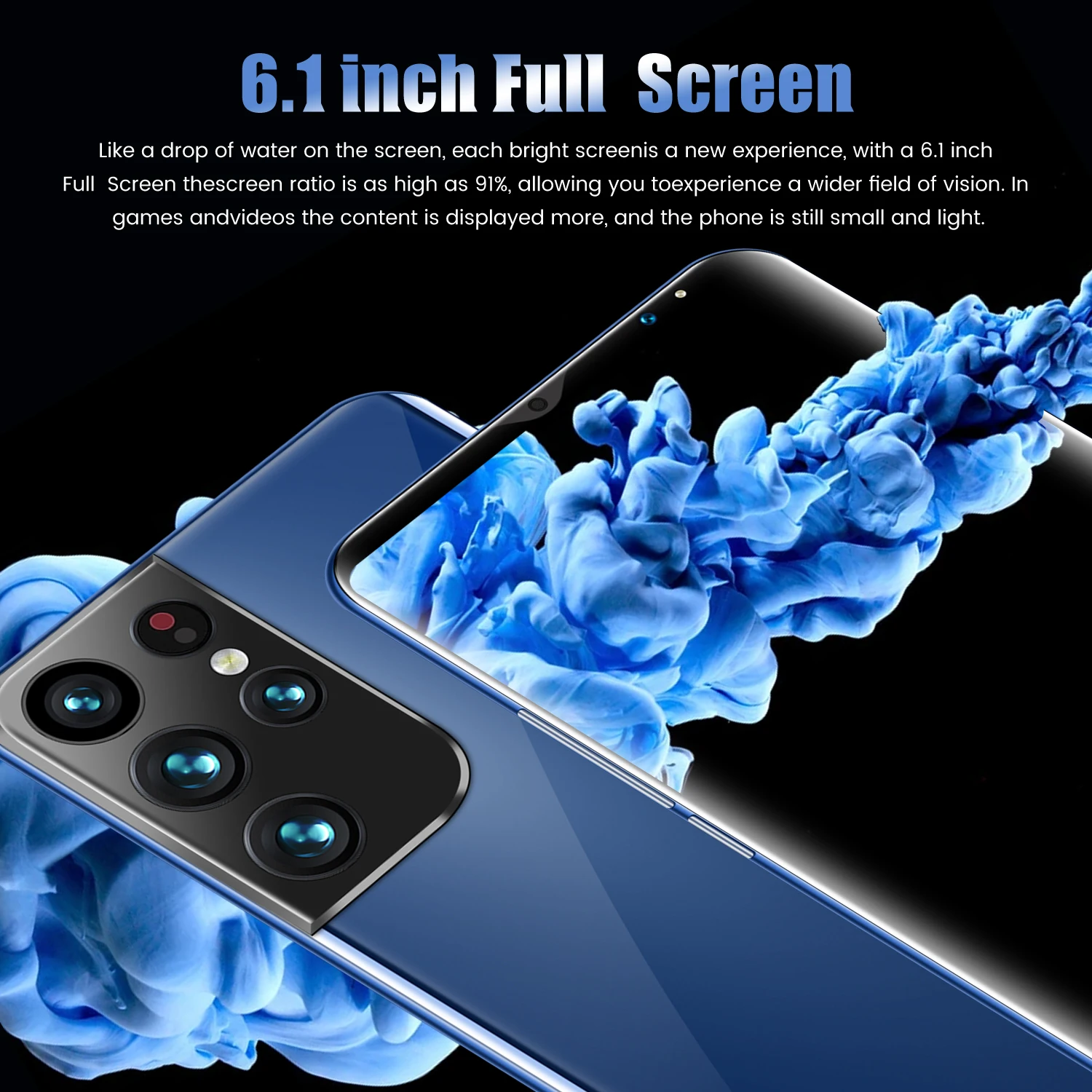 2022 New Galaxy S28 Pro+ 6.1 Inch Smartphone 5000mAh Unlock 5G Android ...