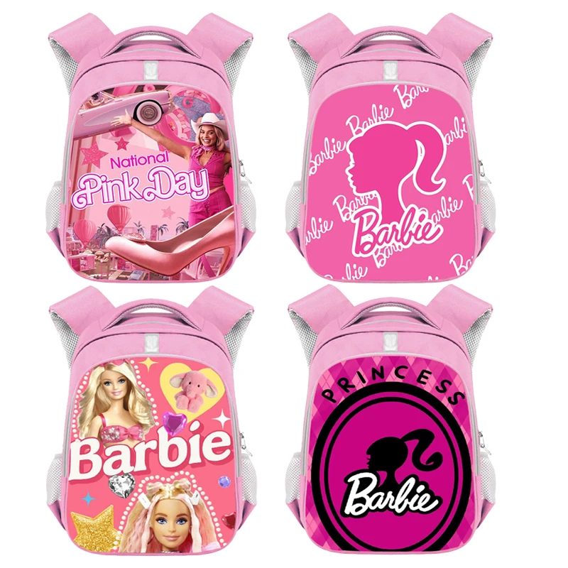Barbieed-Princess-Terylene-13inch-Backpacks-Cartoon-Anime-Pink-Girls ...