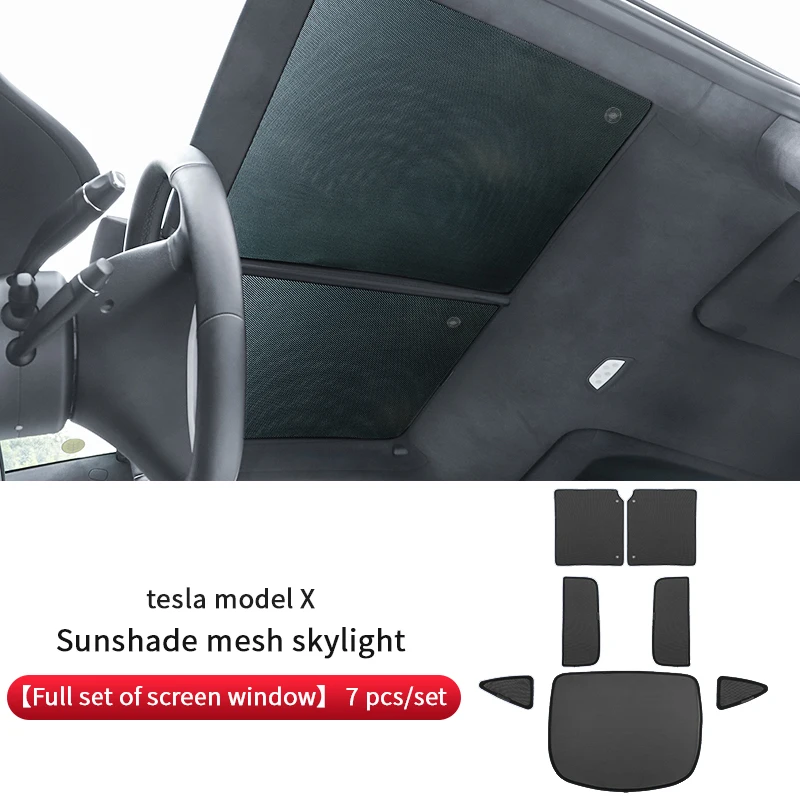 for tesla model x sunshade2023~2024 tesla model x Skylight curtain ...