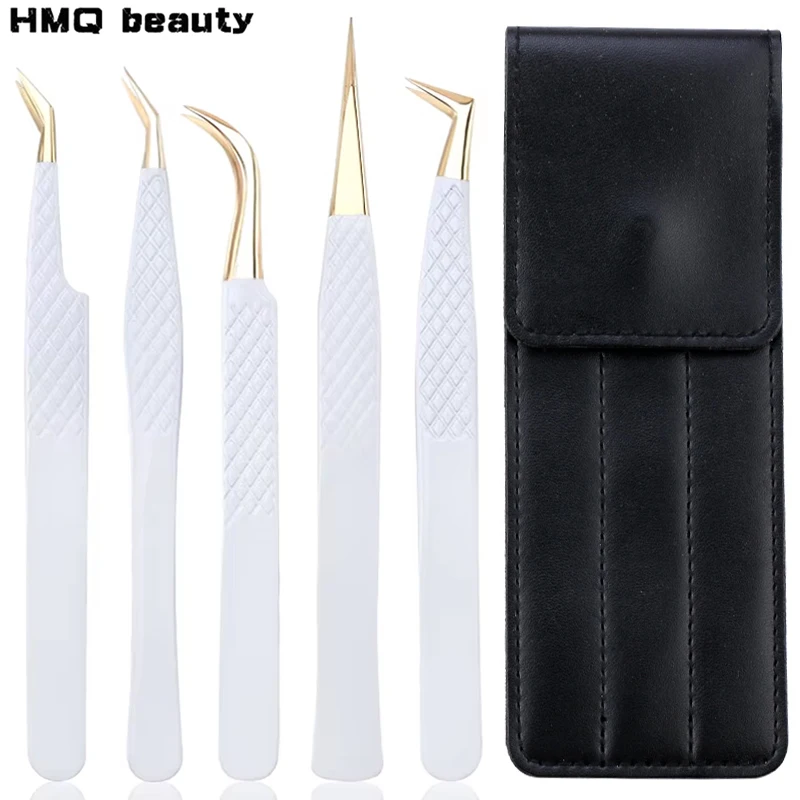 Stainless Steel Tweezers Set White-gold Bent and Straight Tweezer For ...