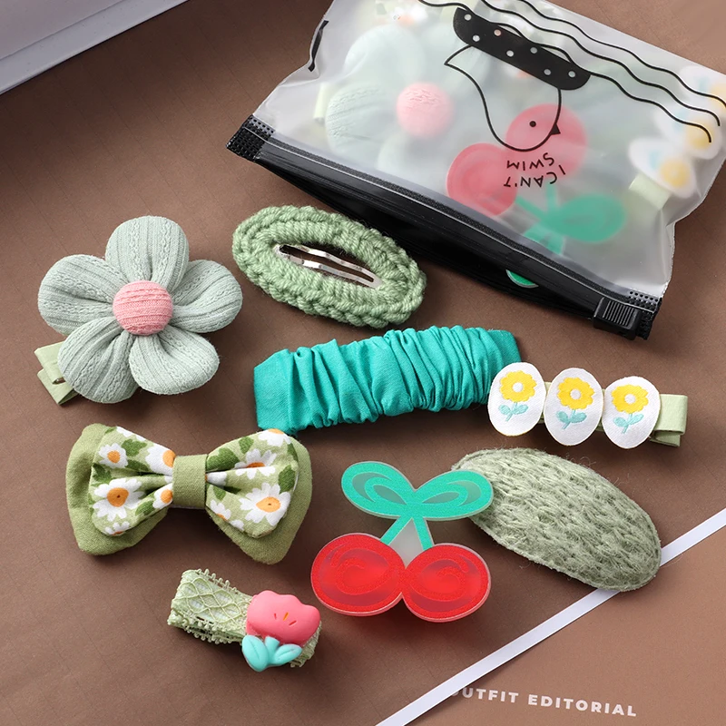 Barrettes mignonnes de dessin animé pour enfants, nœud de fruits ...