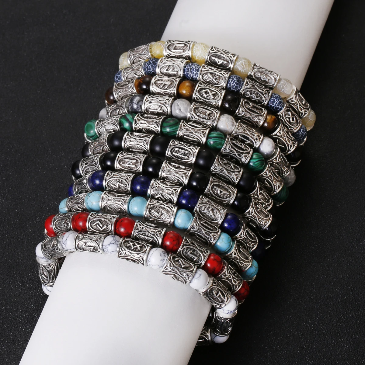 Men-Viking-Rune-Beads-Bracelet-Bangles-Ethnic-Odin-Symbol-Metal-Jewelry ...