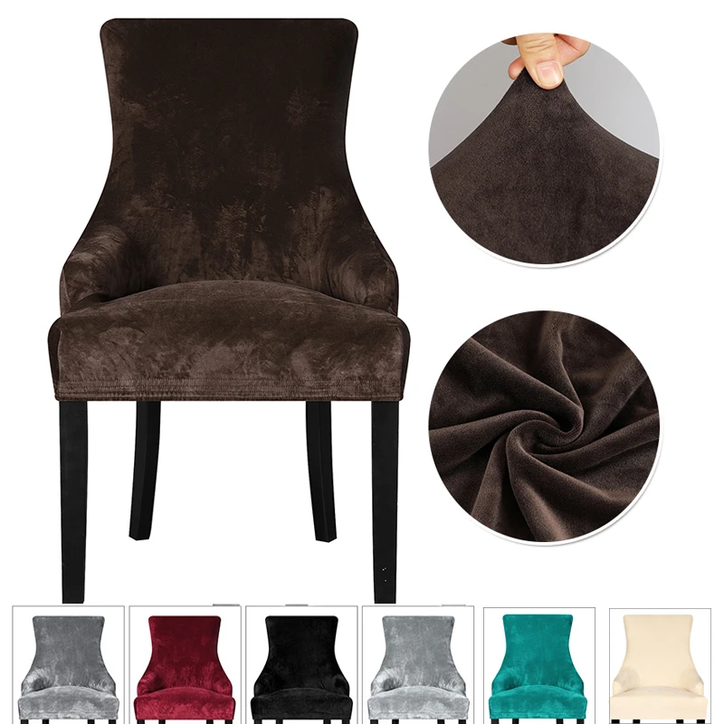 1-2-4-6-Pcs-Velvet-Fabric-Wing-Back-Chair-Cover-Sloping-Office-Chair ...