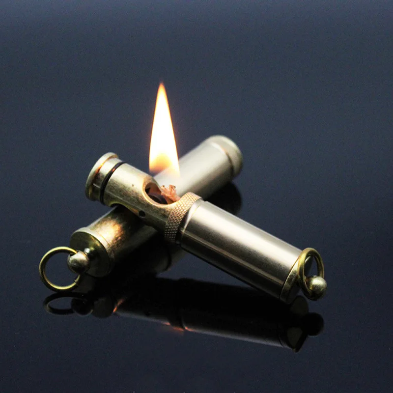 Creative-Retro-Brass-Kerosene-Lighter-Flint-Gasoline-Tubing-Lighter ...