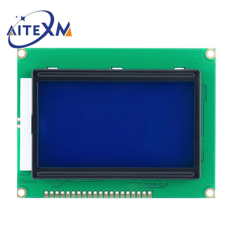 128*64 DOTS LCD Module 5V blue screen 12864 LCD with Backlight ST7920 Parallel port LCD12864 ...