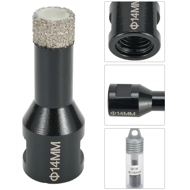 M14 Thread Brazed Diamond Drilling Core Bit Vacuum Hole Opener Angle ...