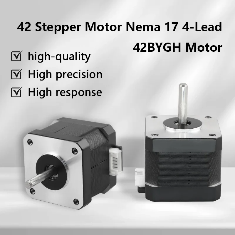 1-5A-42-Stepper-Motor-Nema-17-4-Lead-42BYGH-Motor-17HS4401S-Stepper ...