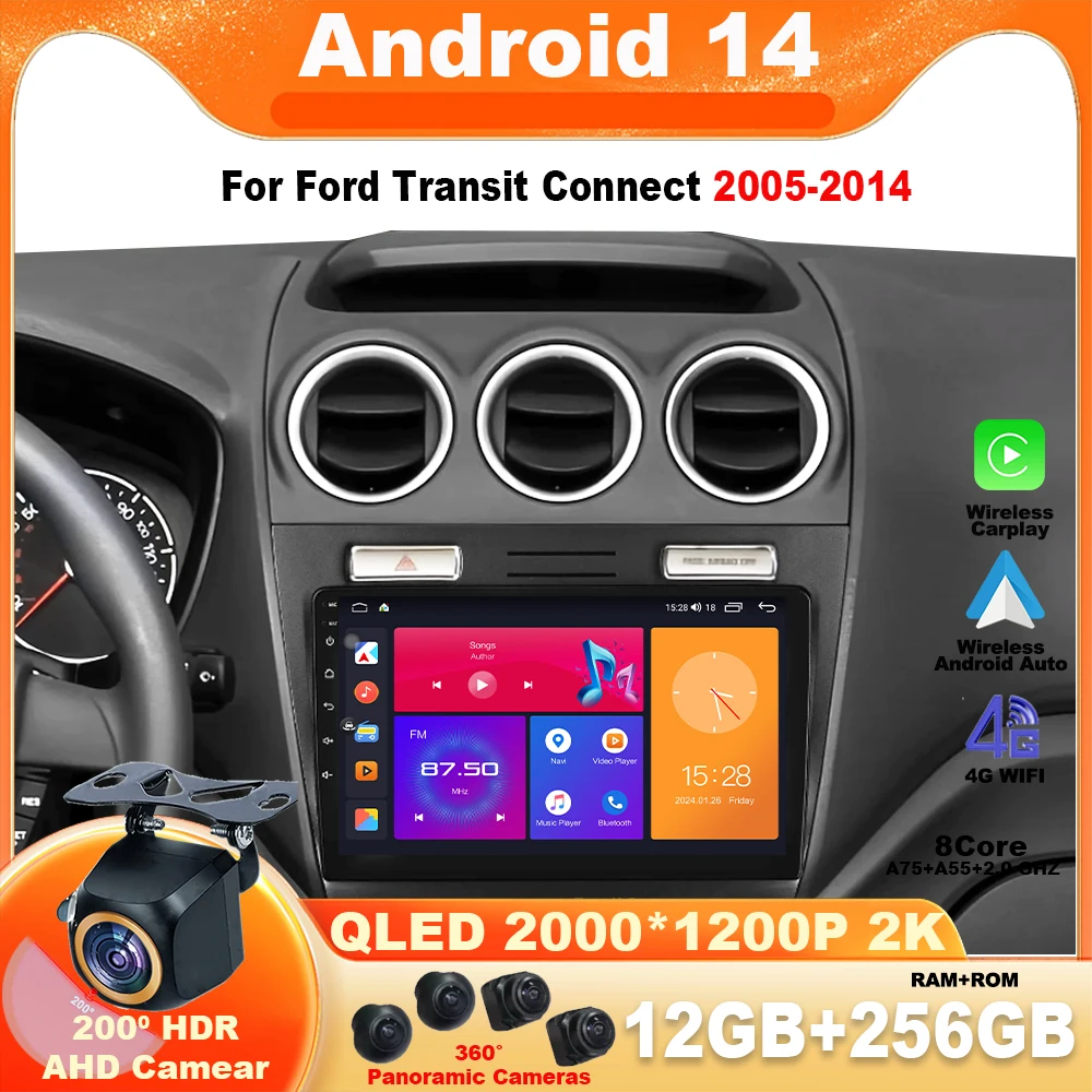 Android14 Car Radio For Ford Transit Tourneo Connect 2005 - 2014 ...