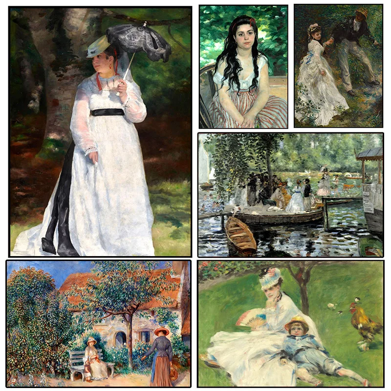 Famous-Artist-Pierre-Auguste-Renoir-Art-Poster-Canvas-Painting-Lunch-of ...