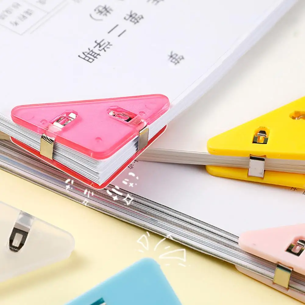 10Db Kreatív Háromszög Clip Bill Book Paper Corner Binder Desk Tároló ...