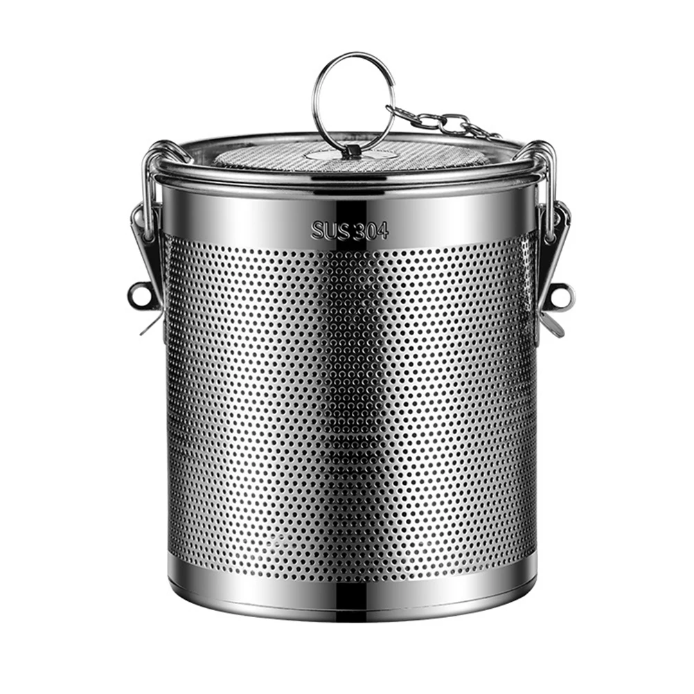 Strainer Stainless Steel With Lid Chain Hook Fine Mesh Strainer ...