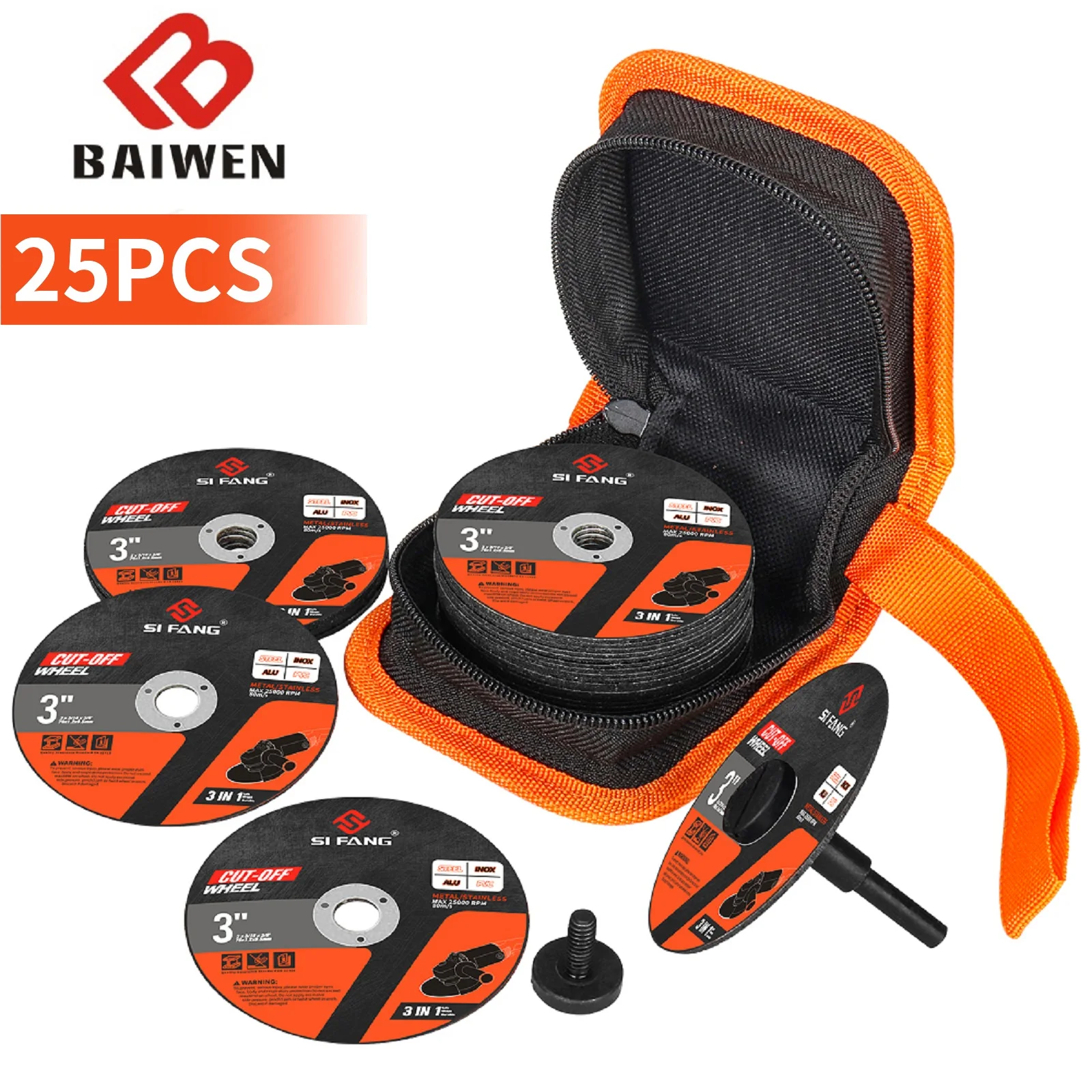 25PCS-3inch-Metal-Cutting-Discs-Cut-Off-Wheel-Discs-with-1-4-Mounting ...