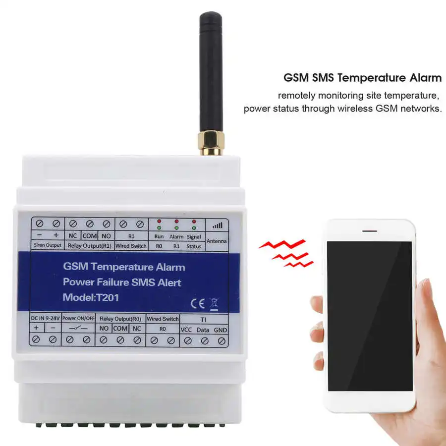 T201-GSM-SMS-Remote-Temperature-Alarm-Monitor-Power-Status-Failure ...