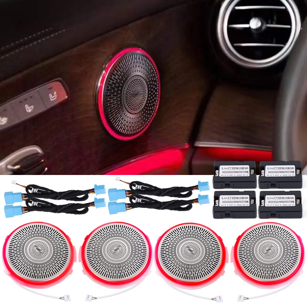 New 64 Color LED Speaker Cover Loudspeaker Car Door Horn Ambient ...
