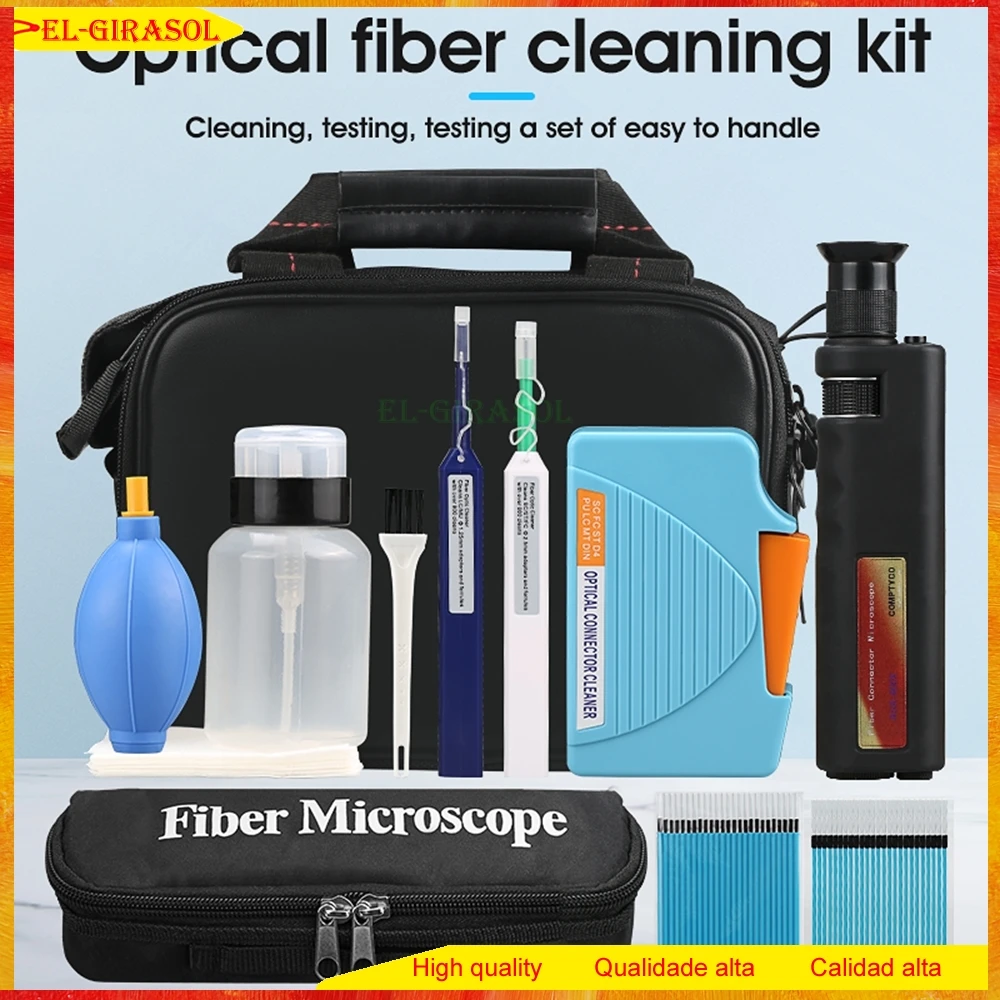 New Fiber Cleaning Tools Fiber Cleaning 100% New Kit Fiber Optic Ftth ...