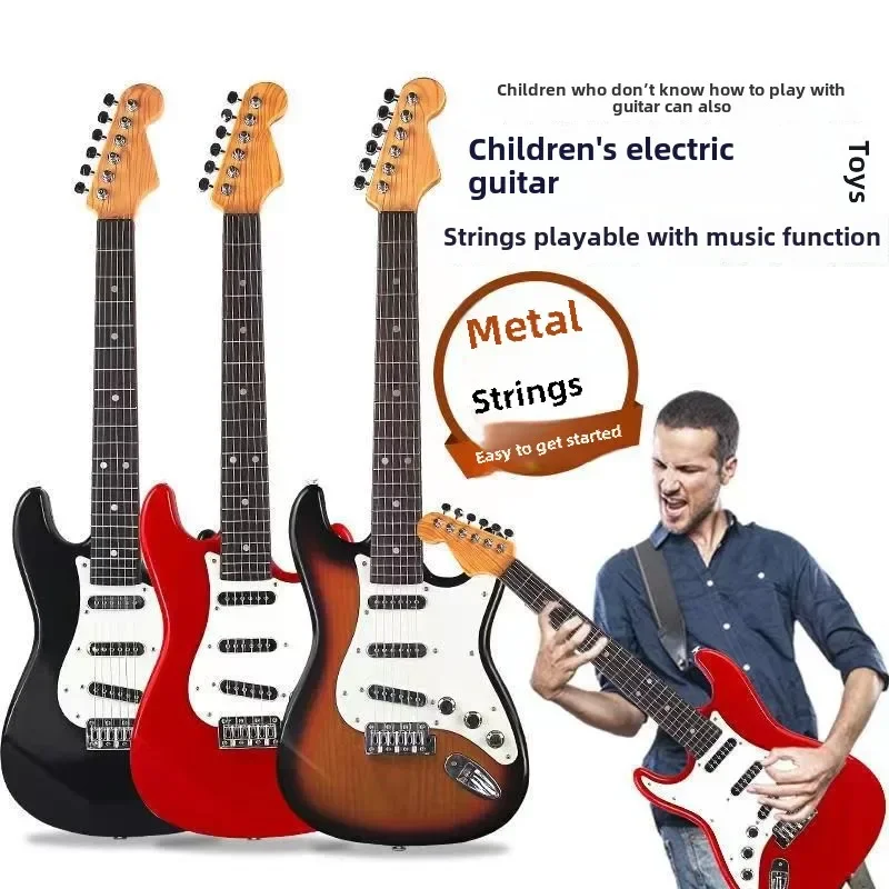 Children's electric guitar toy, small guitar bass music 6-string ...