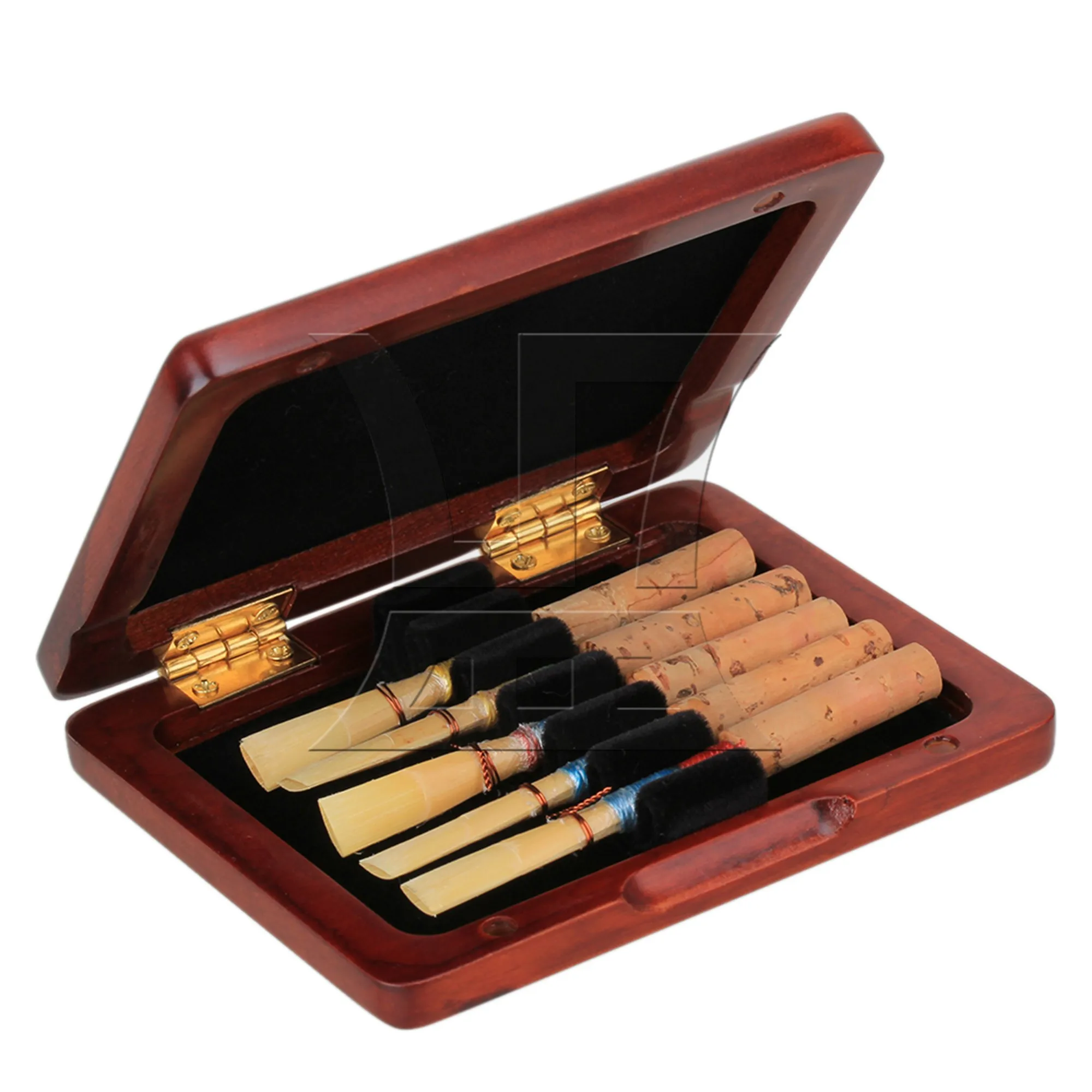 YIBUY Beautiful Wooden Oboe Reeds Box Hold 6 pcs Reeds Strong Reeds ...