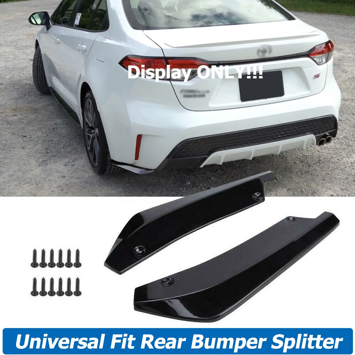 Rear-Bumper-Splitter-Canard-For-Toyota-Corolla-LE-XLE-SE-XSE-2020-2022 ...