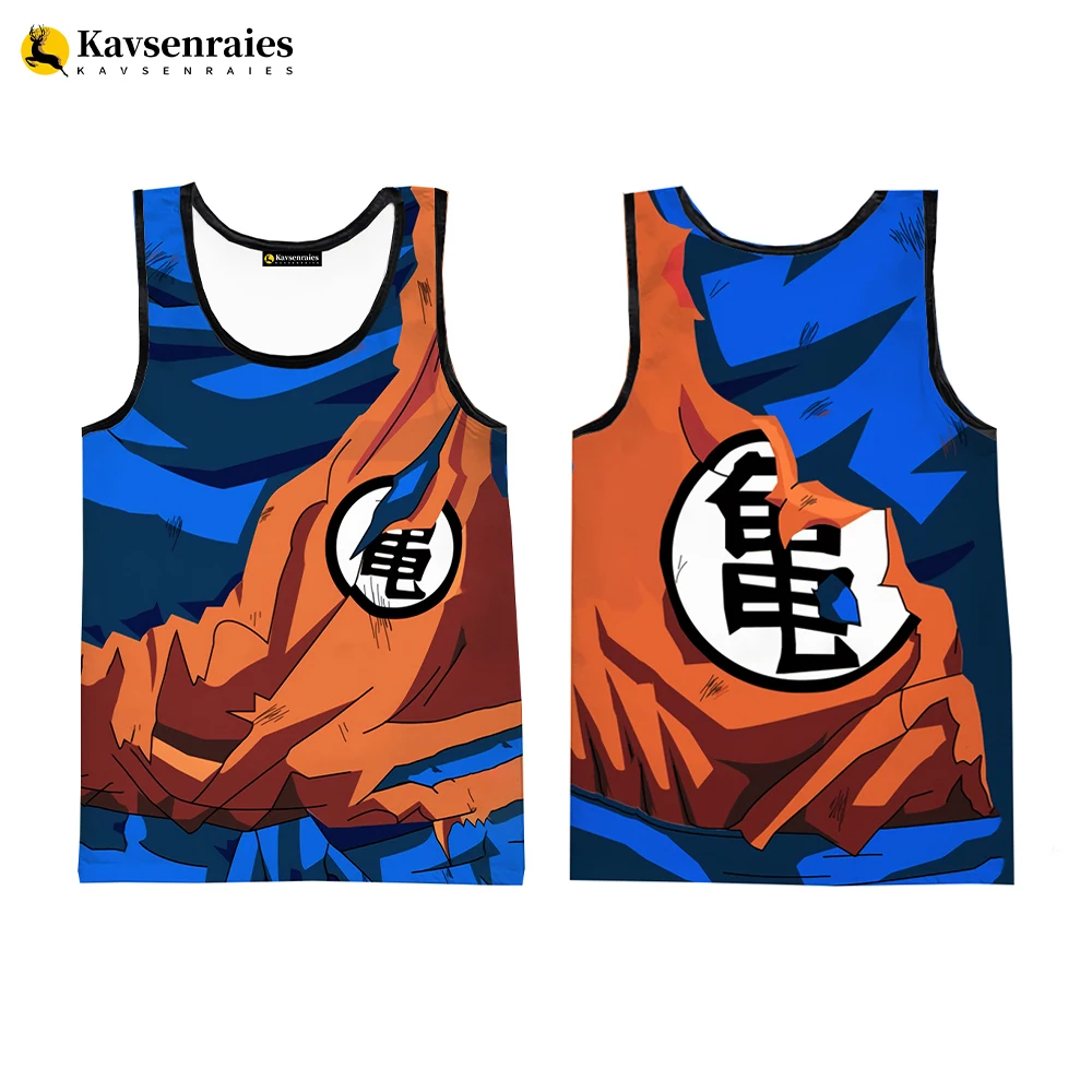 2023 New Anime Goku Cosplay 3D Tank Tops Men Summer Bodybuilding ...