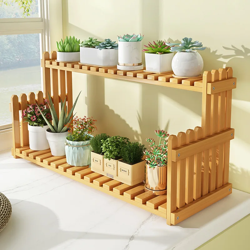 Indoor-Plants-Holder-Wood-Shelf-Pot-Organizer-Bookshelf-Balcony-Bay ...